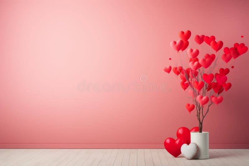 Minimalist Valentine S Day Backdrop: Love Elegance Stock Image - Image ...