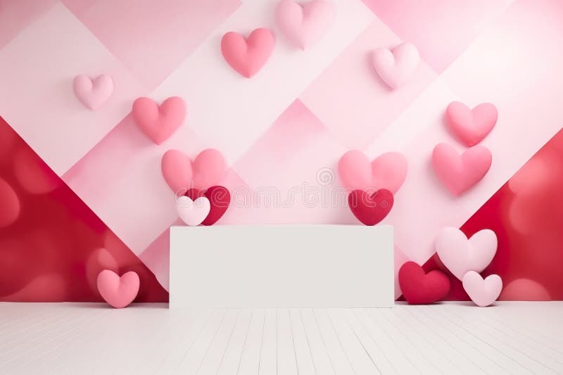 Minimalist Valentine S Day Backdrop: Love Elegance Stock Image - Image ...