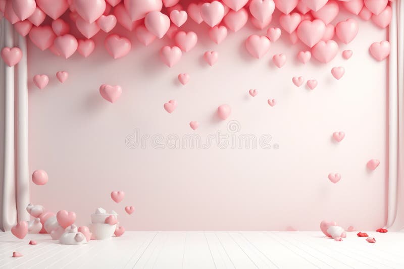 Minimalist Valentine S Day Backdrop: Love Elegance Stock Photo - Image ...