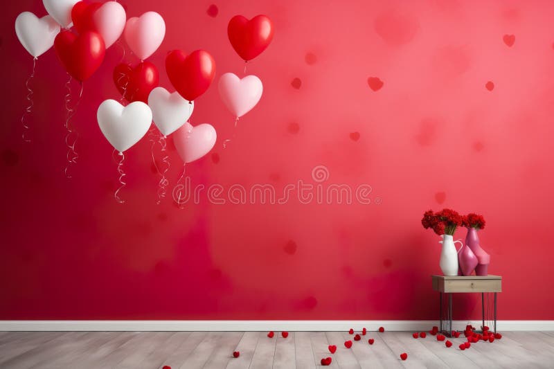 Minimalist Valentine S Day Backdrop: Love Elegance Stock Photo - Image ...