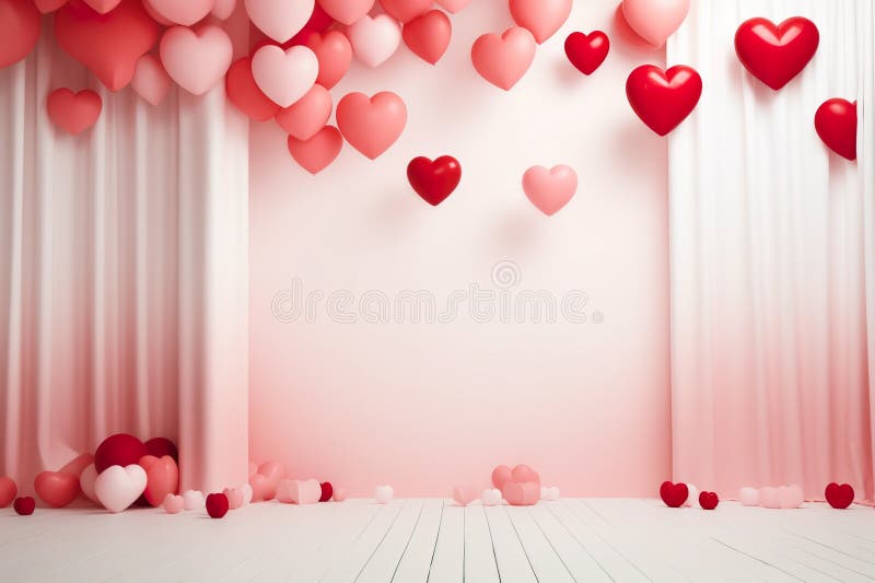 Minimalist Valentine S Day Backdrop: Love Elegance Stock Image - Image ...
