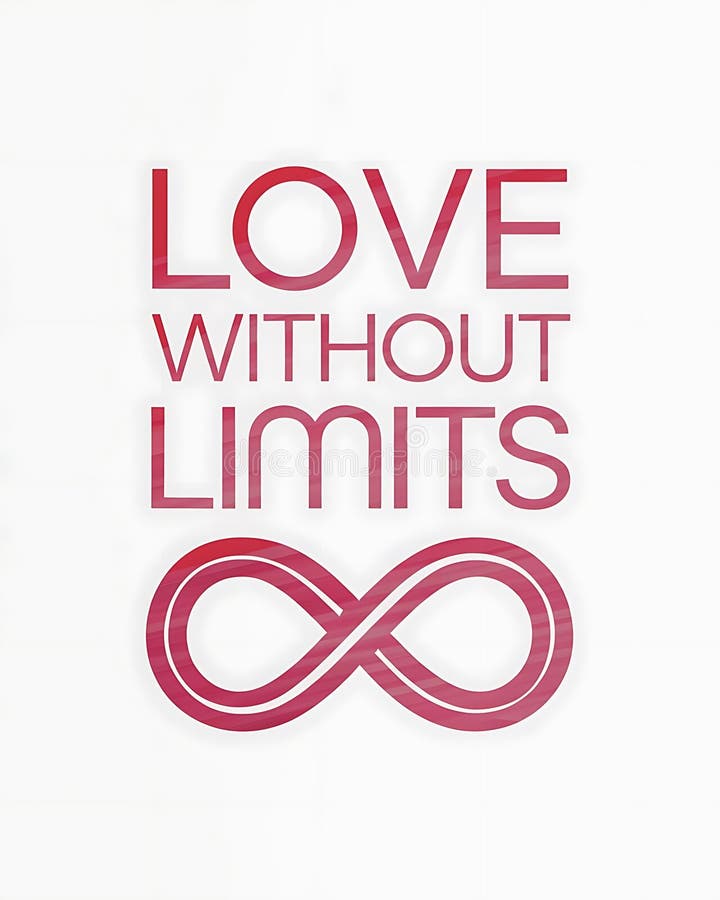 A Minimalist Valentine T-shirt with the Text Love without Limits Stock ...