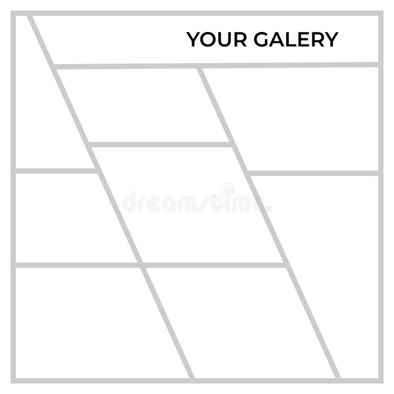 Minimalist Vector Collage with Empty White Photo Frames, Perfect for ...