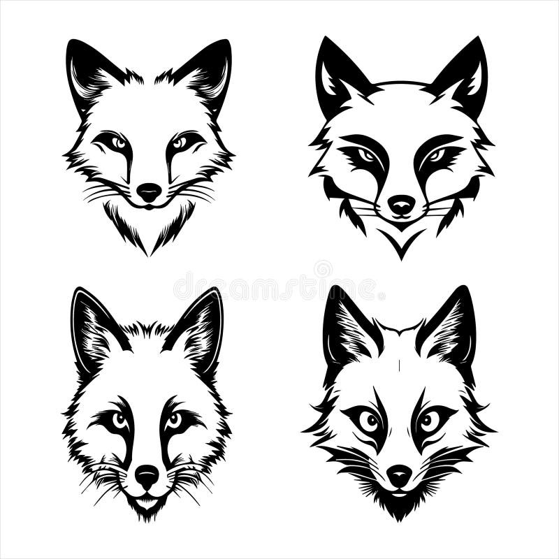 Minimalist Vector Design of a Fox S Icon Stock Vector - Illustration of ...