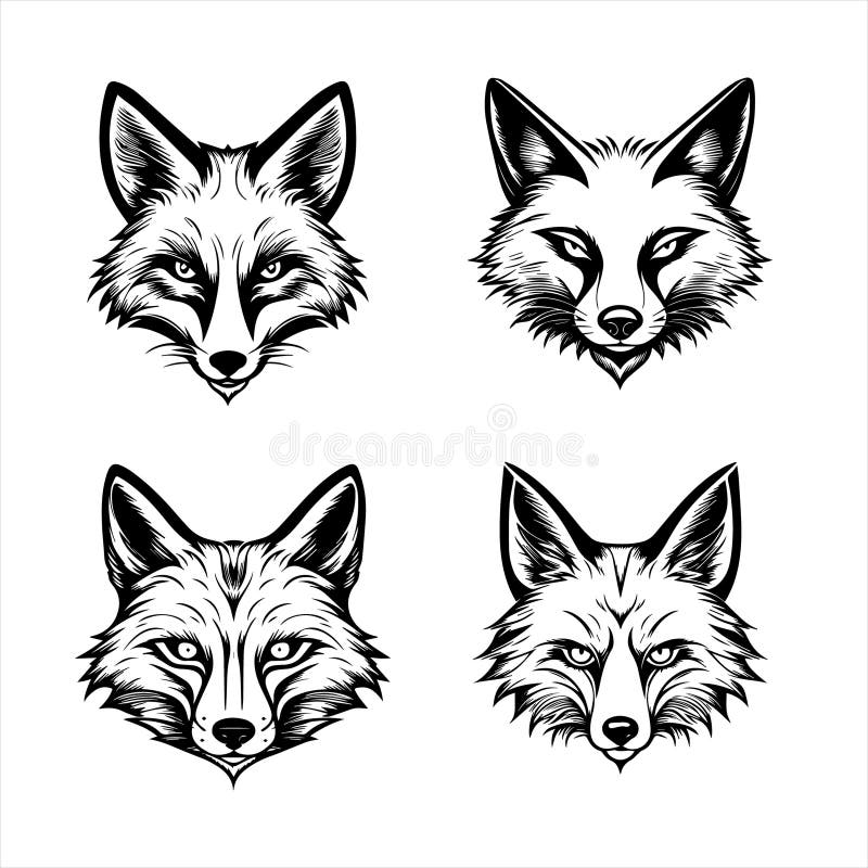 Minimalist Vector Design of a Fox S Icon Stock Vector - Illustration of ...