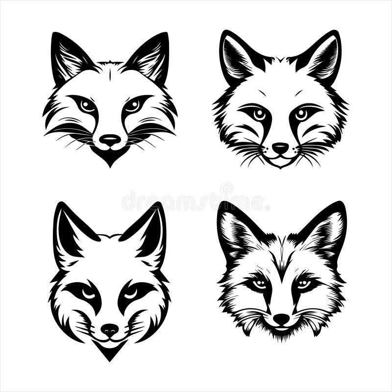 Minimalist Vector Design of a Fox S Icon Stock Vector - Illustration of ...