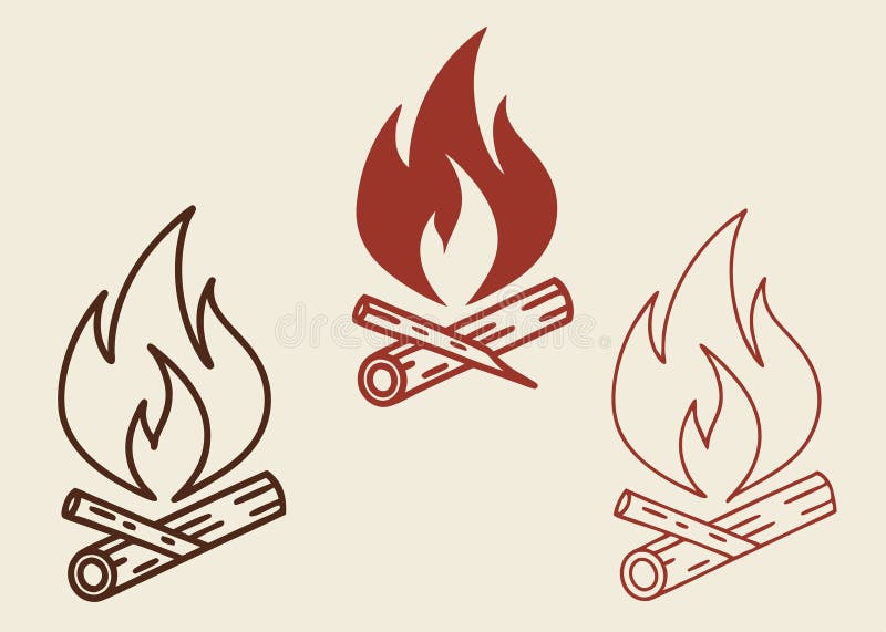 Minimalist Vector Fire Icons for Creative Projects Stock Vector ...