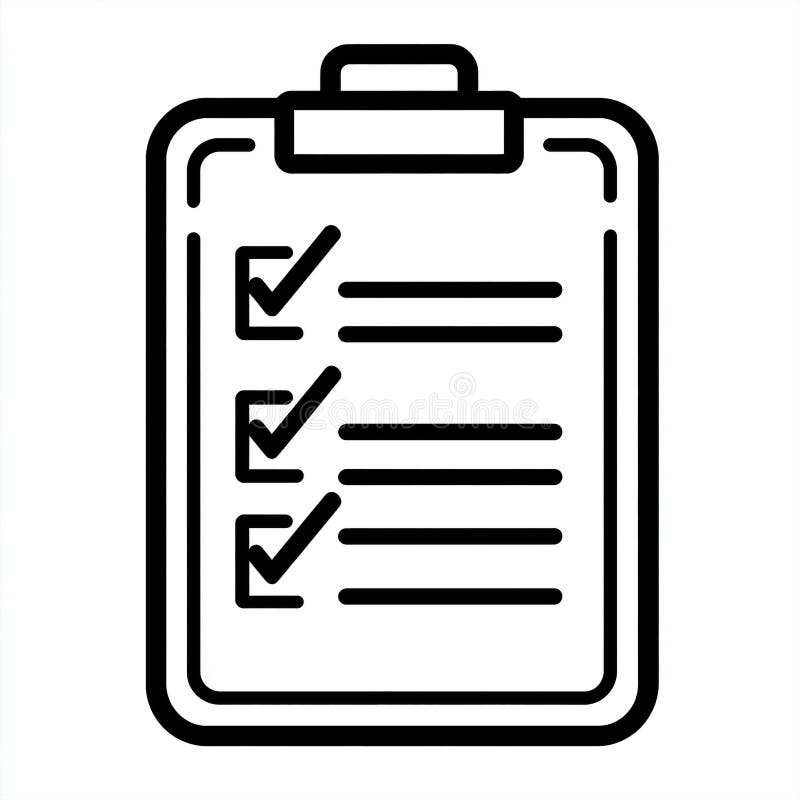 A Minimalist Vector Icon of a Clipboard with a To-do List and ...