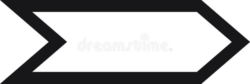 Minimalist Vector Illustration of a Black Arrow Pointing To the Right ...