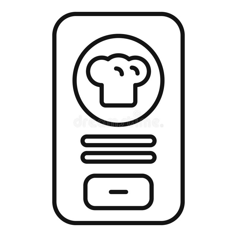 Online Food Delivery App with Chef Hat Icon Displaying on Smartphone ...