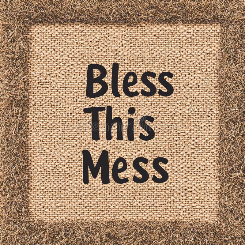 Minimalist Vector Illustration of a Doormat with the Humorous Text ...