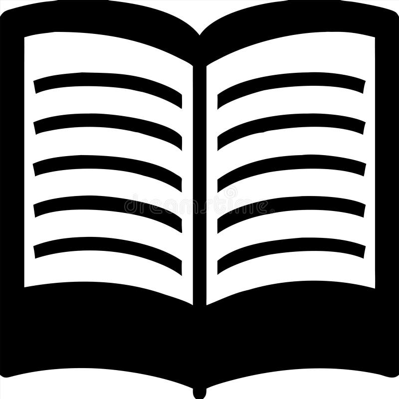 Minimalist Open Book Vector for Educational and Design Projects Stock ...