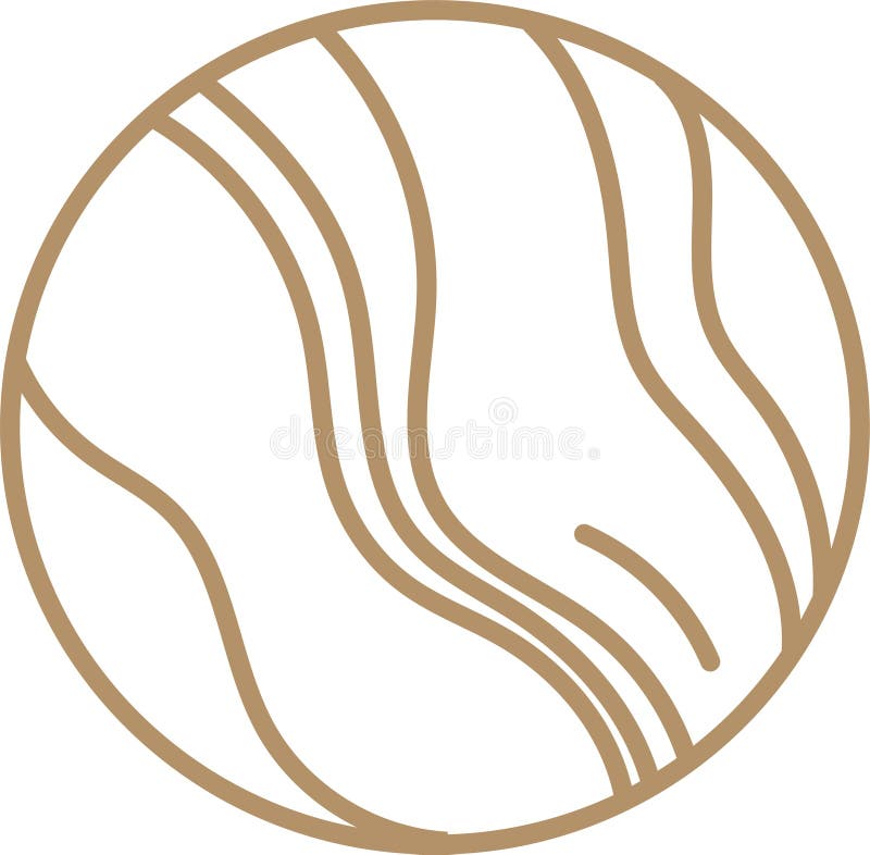 Minimalist Vector Illustration Featuring Flowing Wavy Lines Enclosed ...