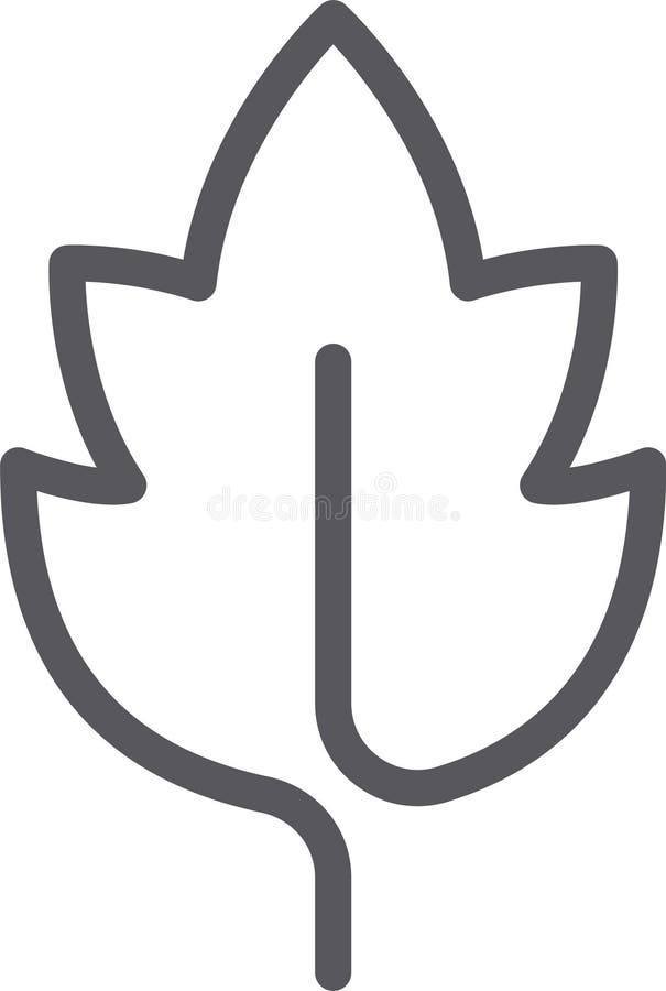 Minimalist Vector Illustration of a Gray Leaf with Rounded Edges ...