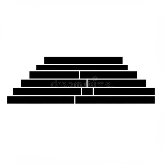 A Minimalist Vector Illustration of a Pyramid-like Structure Composed ...