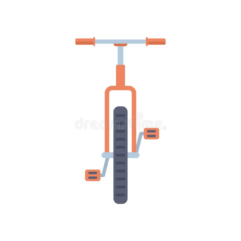 Orange Unicycle Standing on One Wheel for Entertainment and Riding ...