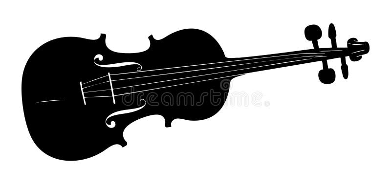 A Minimalist Vector Illustration of a Violin, Capturing Its Elegant ...