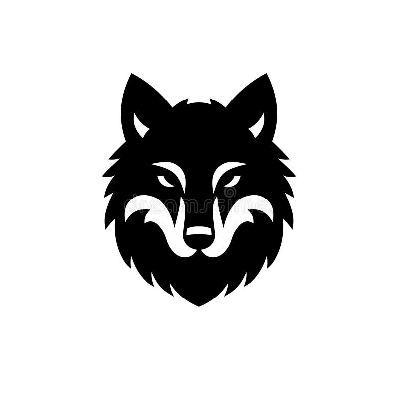Minimalist Vector Illustration of a Wolf Head Logo Stock Illustration ...