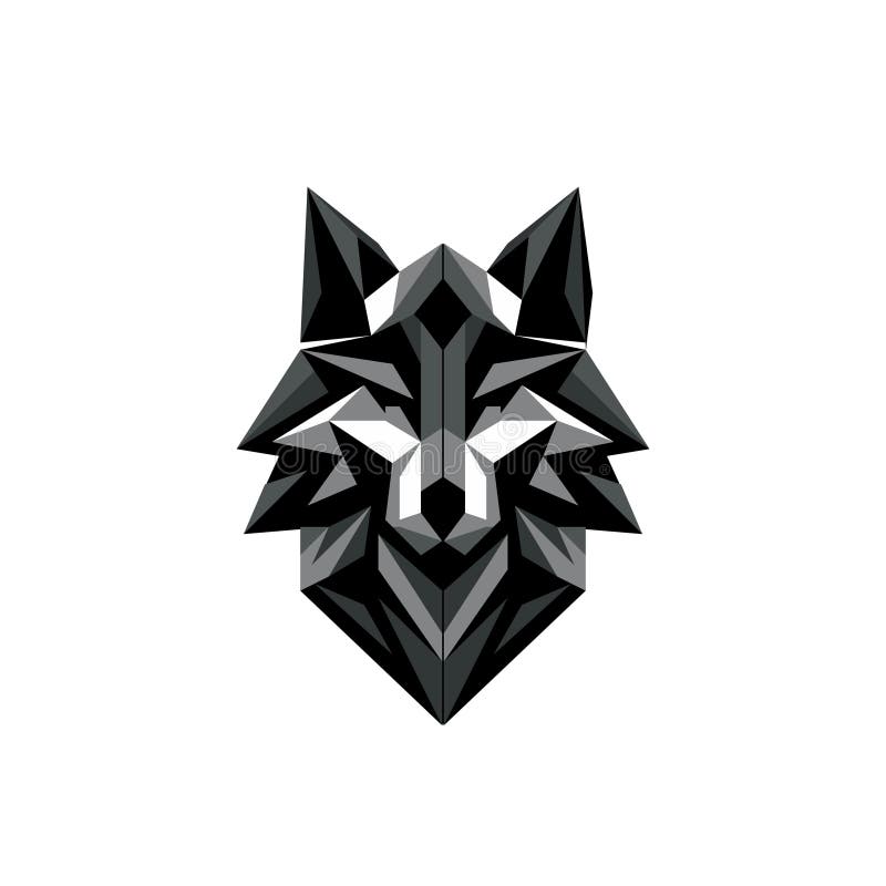 Minimalist Vector Illustration of a Wolf Head Logo Stock Illustration ...