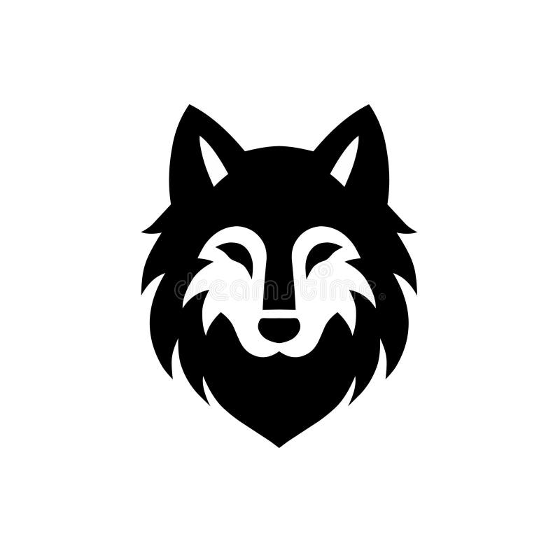 Minimalist Vector Illustration of a Wolf Head Logo Stock Illustration ...