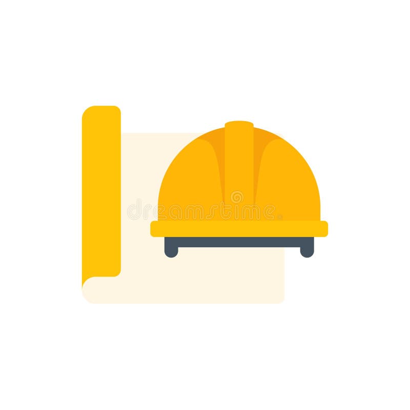 Yellow Hard Hat Sitting on Blueprint for Construction Project Planning ...