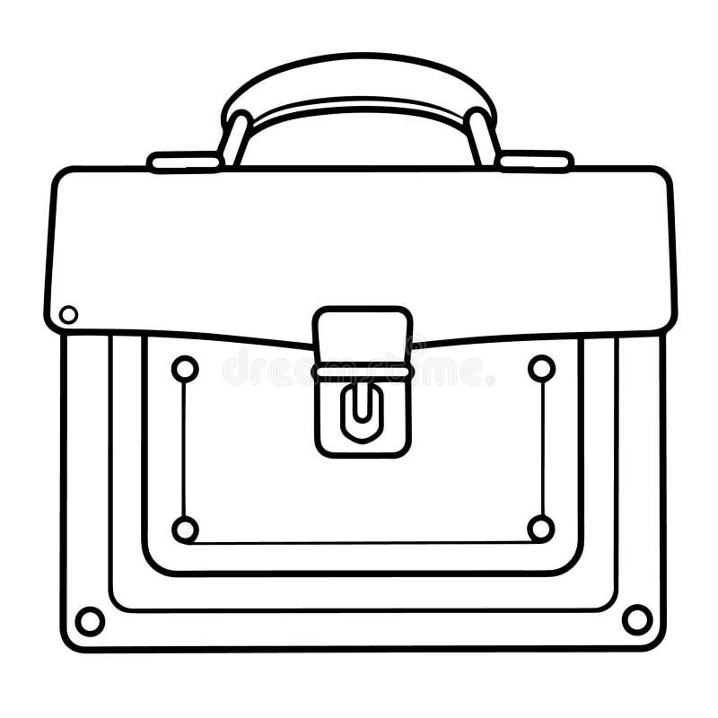 Minimalist Vector Outline of a Briefcase Icon for Versatile Use Stock ...