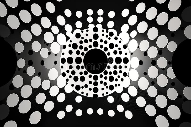 Minimalist Vector Wallpaper with Overlapping Circles and Dots in Black ...