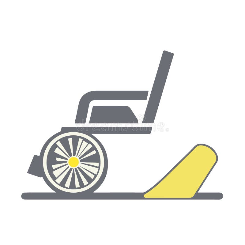 Minimalist Vector Wheelchair Ramp Icon Emphasizing Accessibility and ...