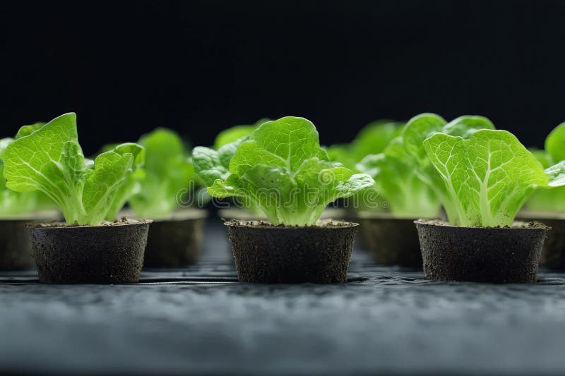 Minimalist Vegetable Seedlings Display Stock Illustration ...