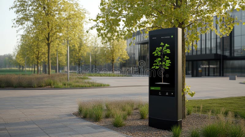 Minimalist Vertical Billboard Awaits Advertisement in a Clean Urban ...