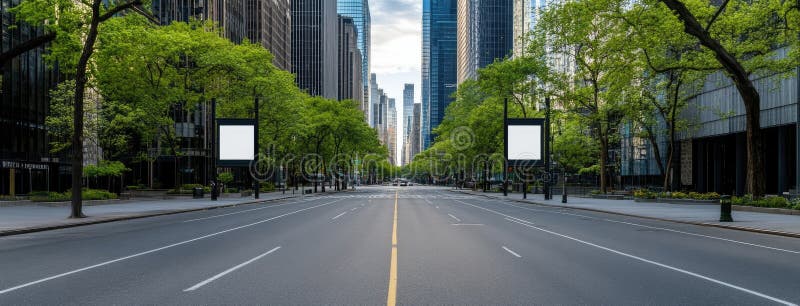 Minimalist Vertical Billboard Awaits Advertisement in a Clean Urban ...