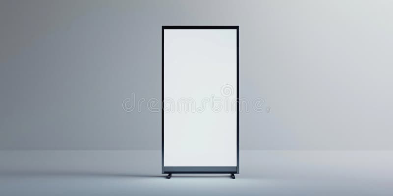Minimalist Vertical Display Screen Modern Setting Blank White Space ...