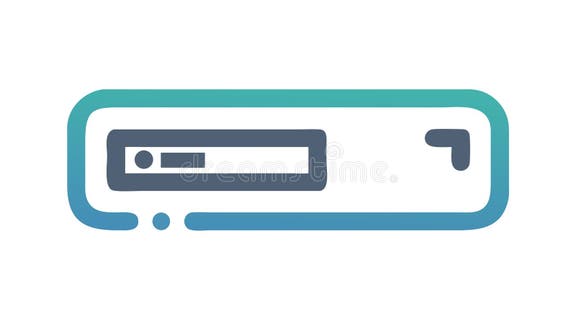 Minimalist Video Player Bar Icon for Intuitive User Interface, Vector ...