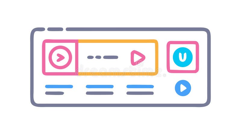Minimalist Video Player Interface Stock Illustrations – 1,363 ...