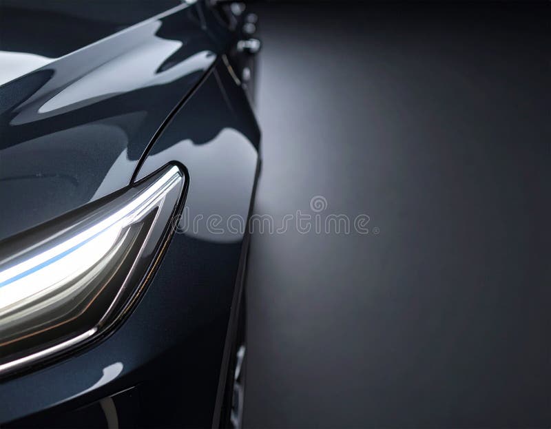 Minimalist View of Car Headlight and Smooth Surface. Stock Image ...