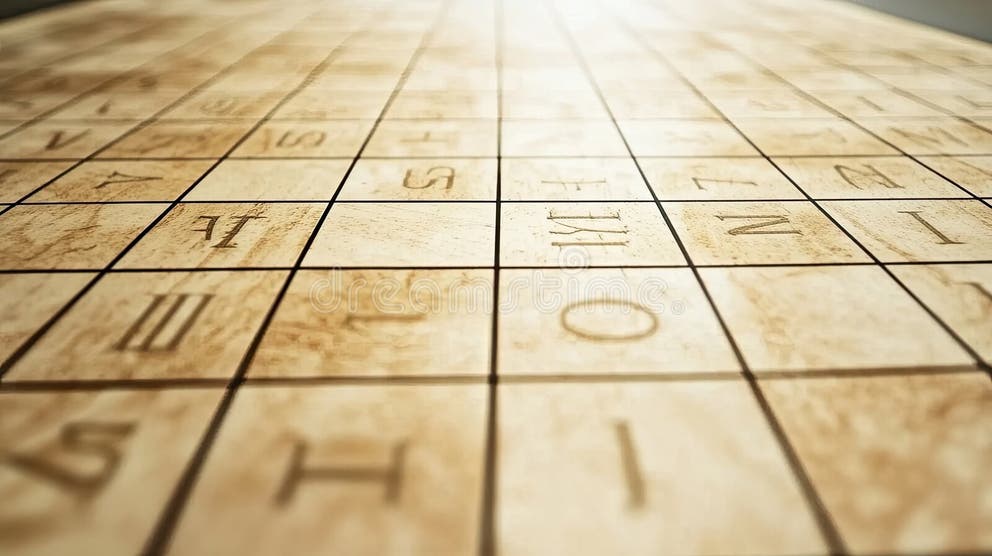 Minimalist View of an Empty Scrabble Board Highlighting the Intricate ...