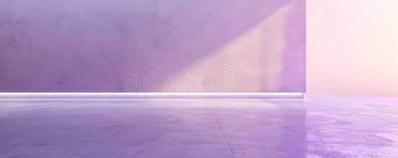 A Minimalist View of an Empty Wall in Soft Lavender, with a Silky ...