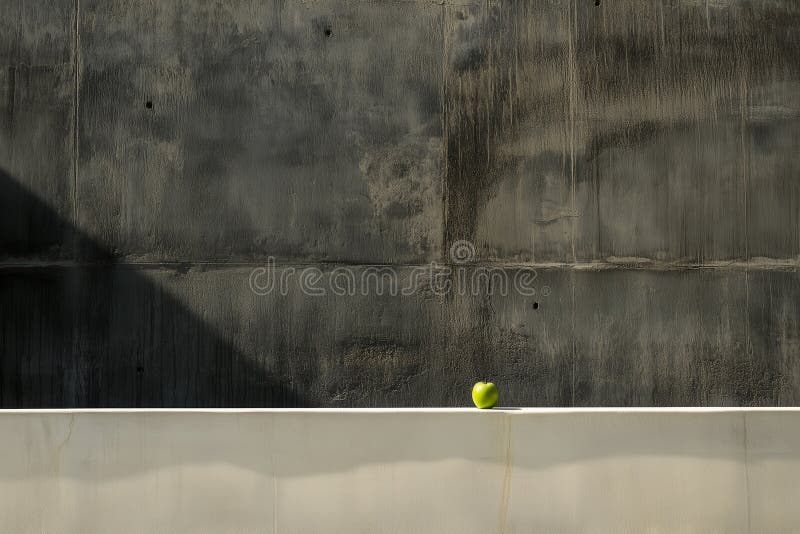 Minimalist View of a Green Object Resting on a Ledge Against a Textured ...