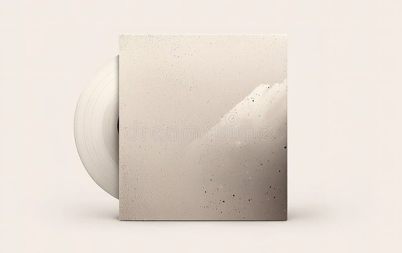Minimalist Vinyl Record Cover Featuring a Textured Surface with Subtle ...
