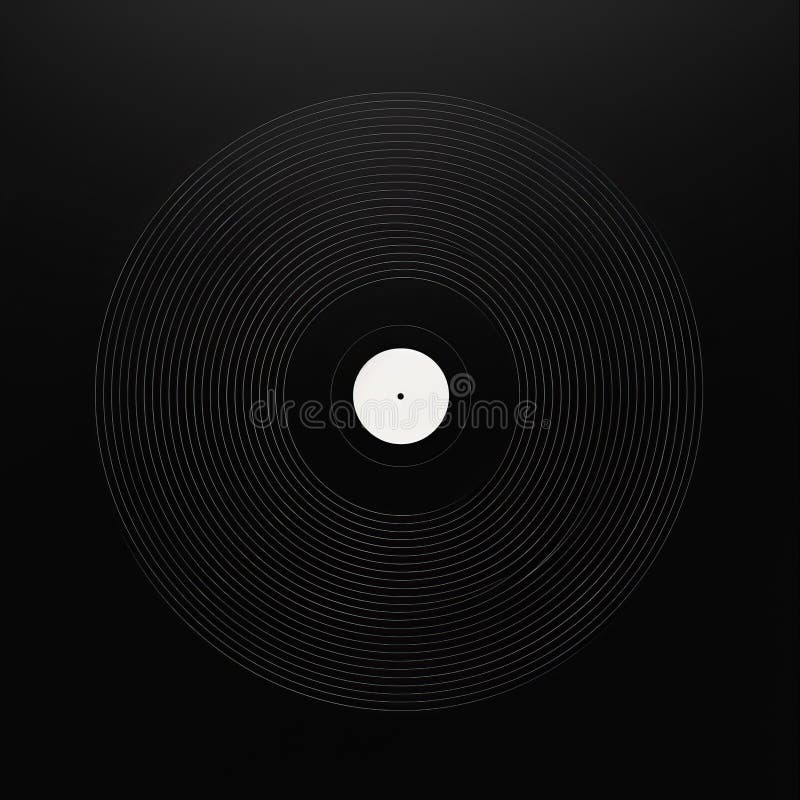 Minimalist Vinyl Record with Subtle Tonal Range and Simplified Line ...