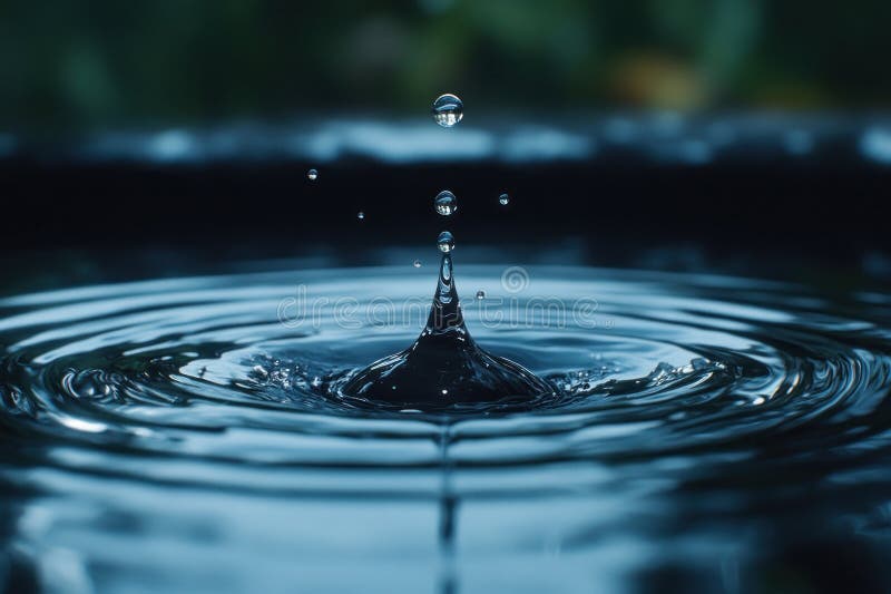 Abstract Aqua Drops Merging in Minimalist Visual Composition Water Drop ...