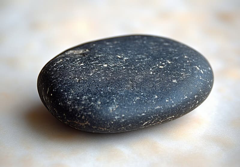 A Minimalist Visual Composition Features a Smooth, Gray Stone on a ...