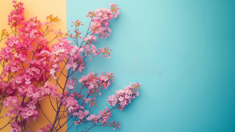 Minimalist Vivid Advertisment Spring Background with Copy Space Stock ...