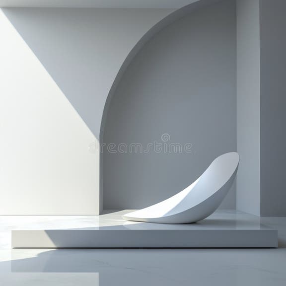 Minimalist Volume Defined by Light, Shadow, and Surface. Geometric ...