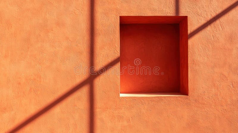Minimalist Wall Design Featuring an Orange Square and Intriguing ...