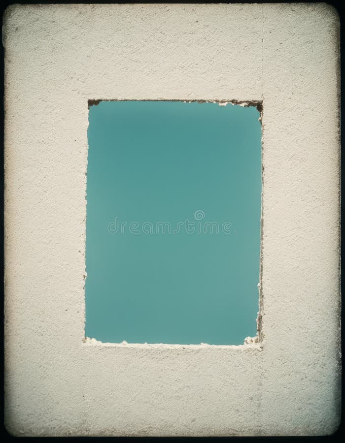 Minimalist Wall with Square Opening Stock Image - Image of wall ...