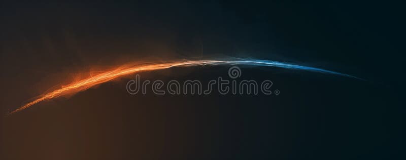 Minimalist Wallpaper, Dark Background, Blue and Orange Gradient, a Long ...