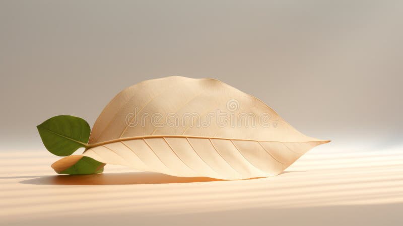 Dry Leaf with Shadow Minimalist Wallpaper Stock Illustration ...