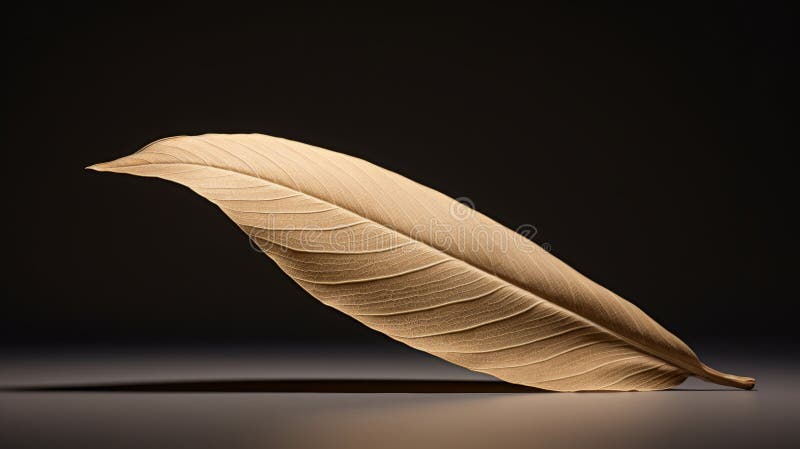 Dry Leaf with Shadow Minimalist Wallpaper Stock Illustration ...