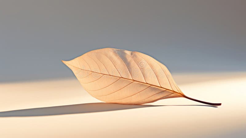 Dry Leaf with Shadow Minimalist Wallpaper Stock Illustration ...